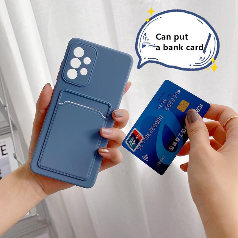 For ZTE Blade A35 A55 Case Soft Card Holder Slot Silicone Wallet For ...