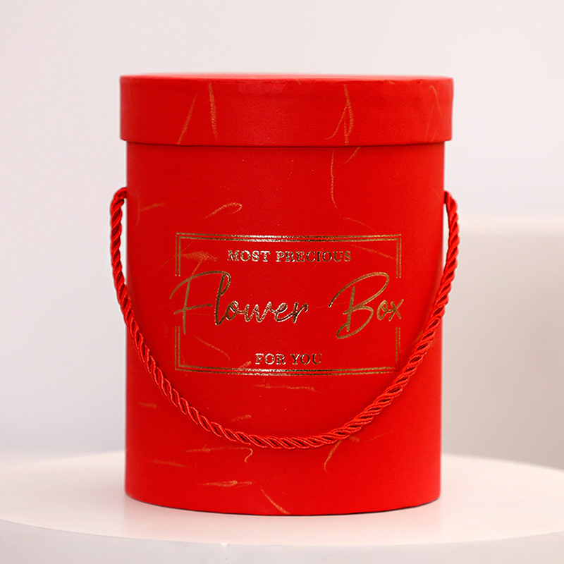 1pcs Round Flower Paper Boxes Lid Hug Bucket Packaging Box Gift Storage ...