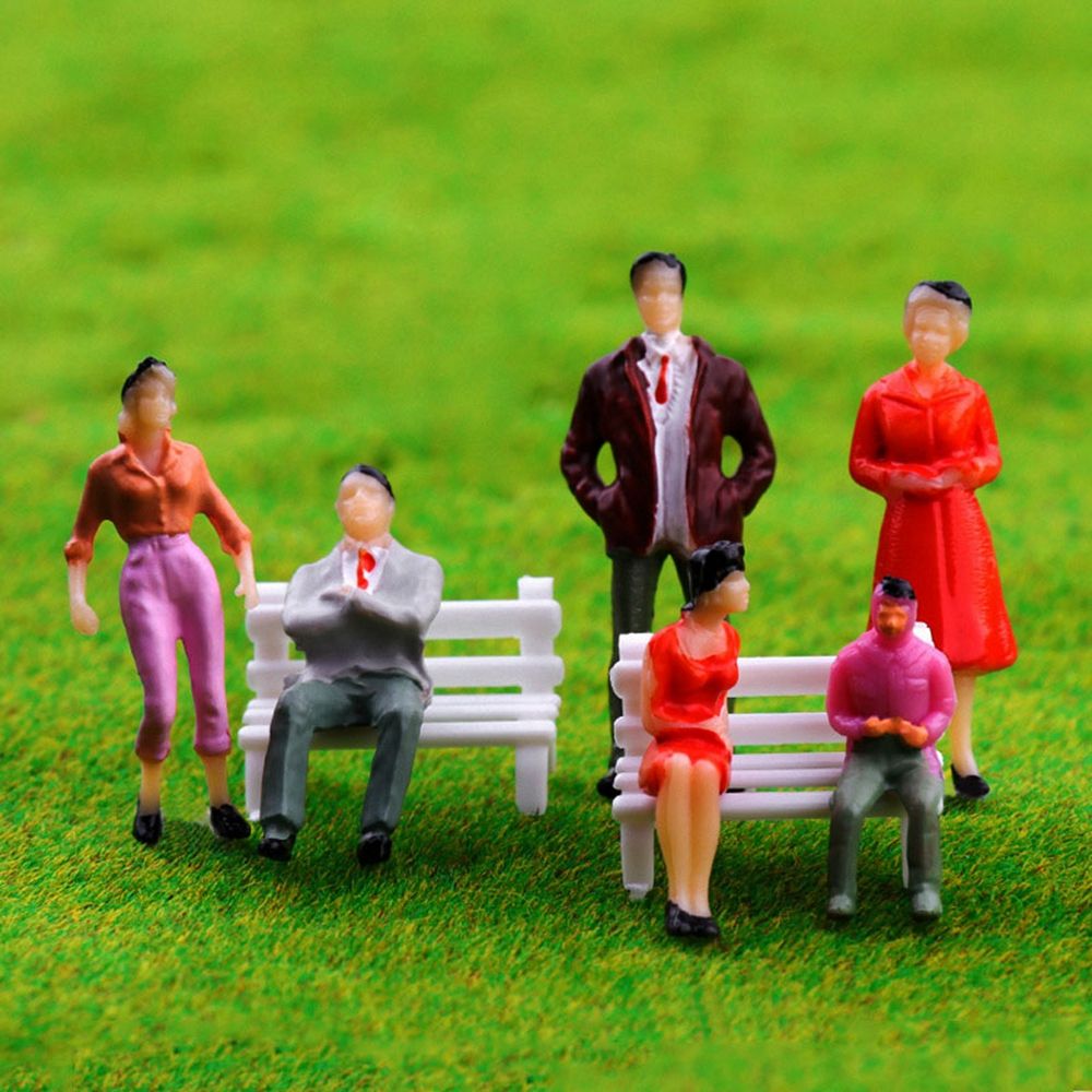 10pcs ABS Material Mixed Color Pose 1:87 Model Building Passengers Sit ...