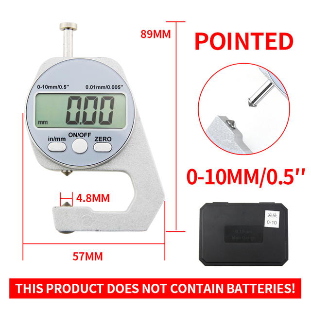 【Fast-selling】 Digital thickness of paper cloth thin metal micrometer 0 ...