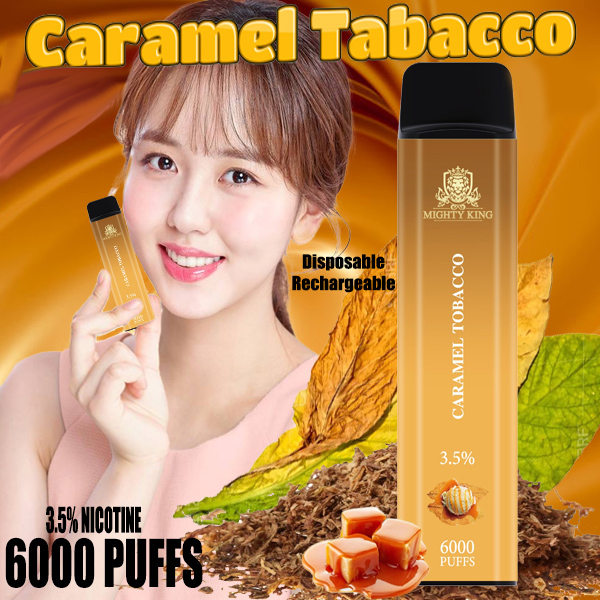 LEGIT MIGHTY KING Rechargeable Disposable PUFF PLUS (CARAMEL TOBACCO ...