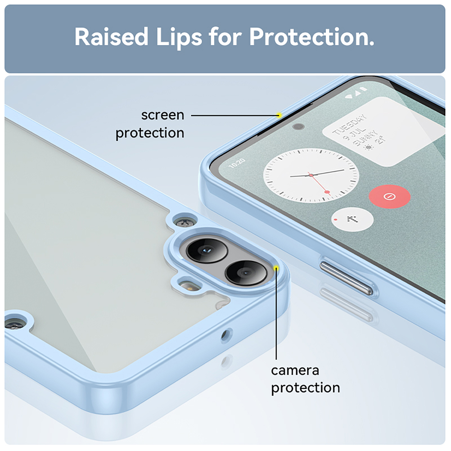 Nothing CMF Phone 1 Case, Clear Designed Shockproof Phone Case, Bumper ...