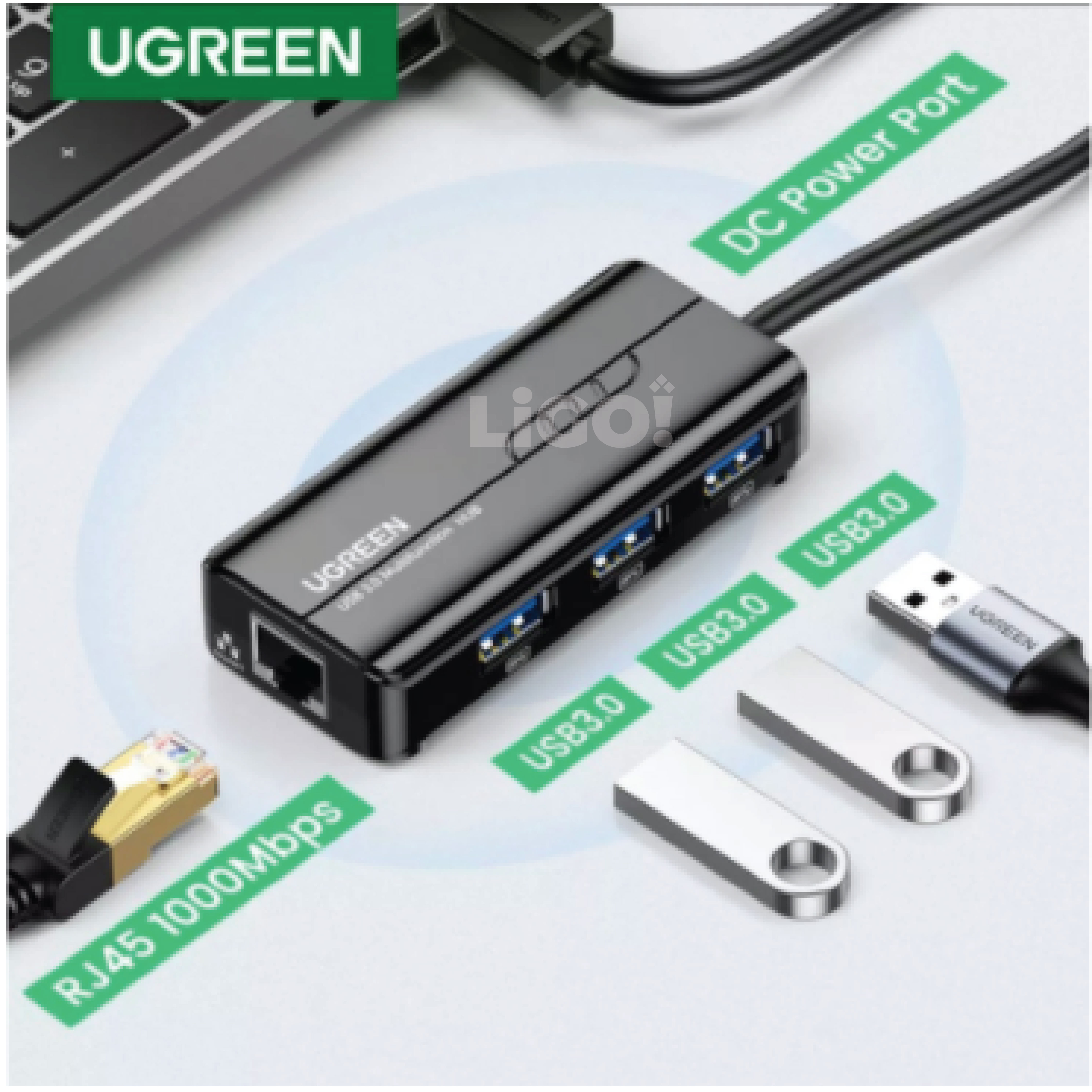 Ugreen Adapter Ethernet Usb 3.0 to LAN adapter RJ45 Usb Hub Ethernet ...