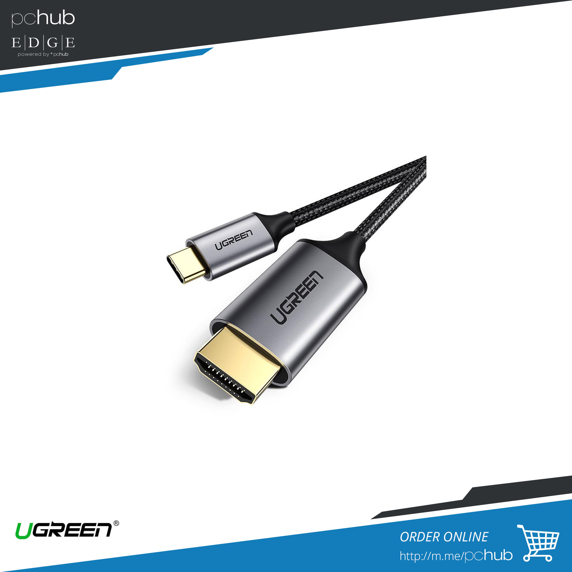 Ugreen Type C (M) to HDMI (M) Cable 1.5m 4K/60hz 1080P/144hz aluminum ...