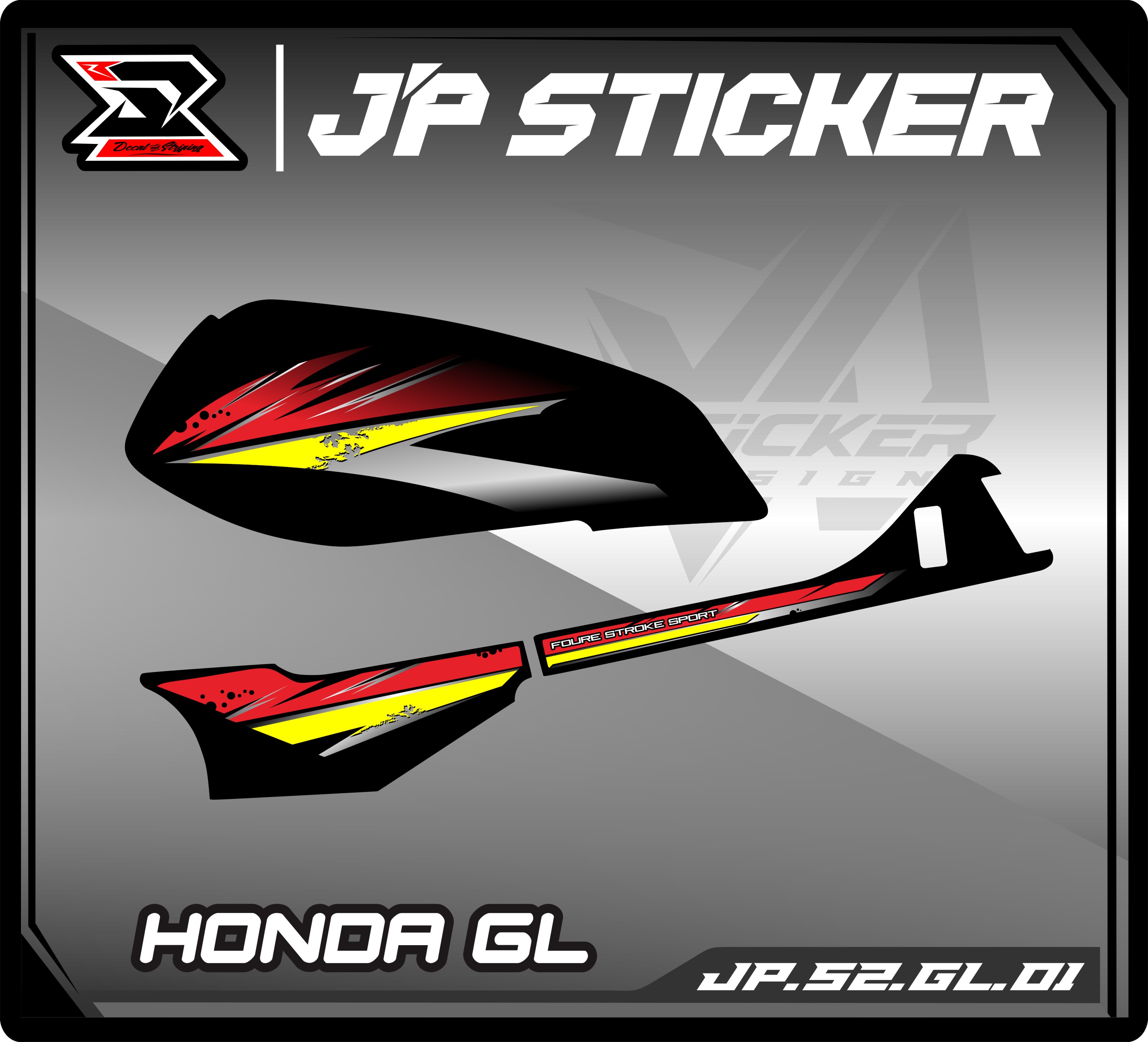 GL STICKER STRIPING GL PRO / MAX - STIKER MOTOR HONDA GL PRO / MAX LIST ...