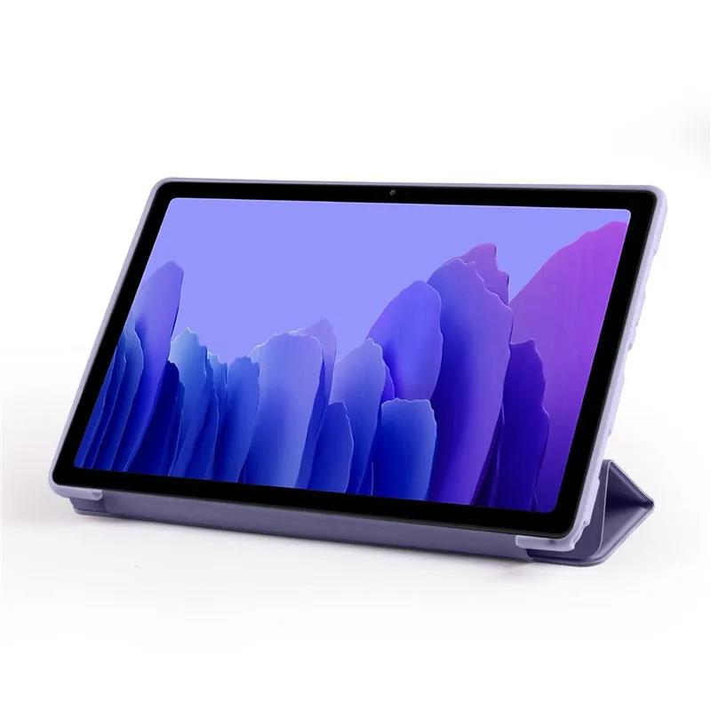 For Galaxy Tab A7 SM T500 Case Folding Stand Magnetic Soft Silicone ...