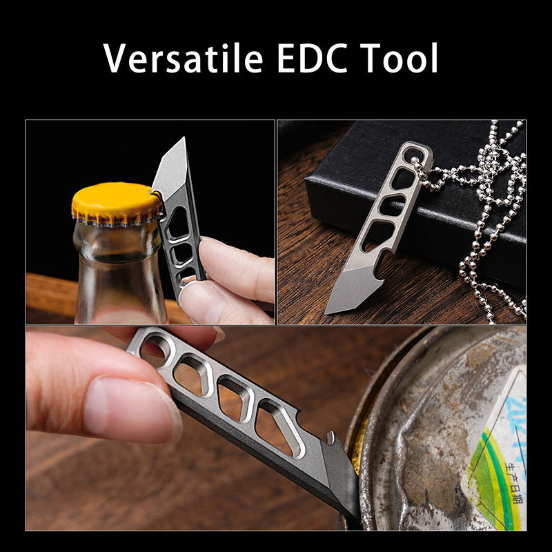 MINI TC4 Titanium Alloy Crowbar EDC Portable Open Delivery Tool Bottle ...