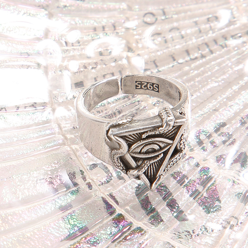 【Hot demand】2023 New Eye of God Ring Men's Retro Distinctive Hip Hop Ins Eye of Horus Texture ...