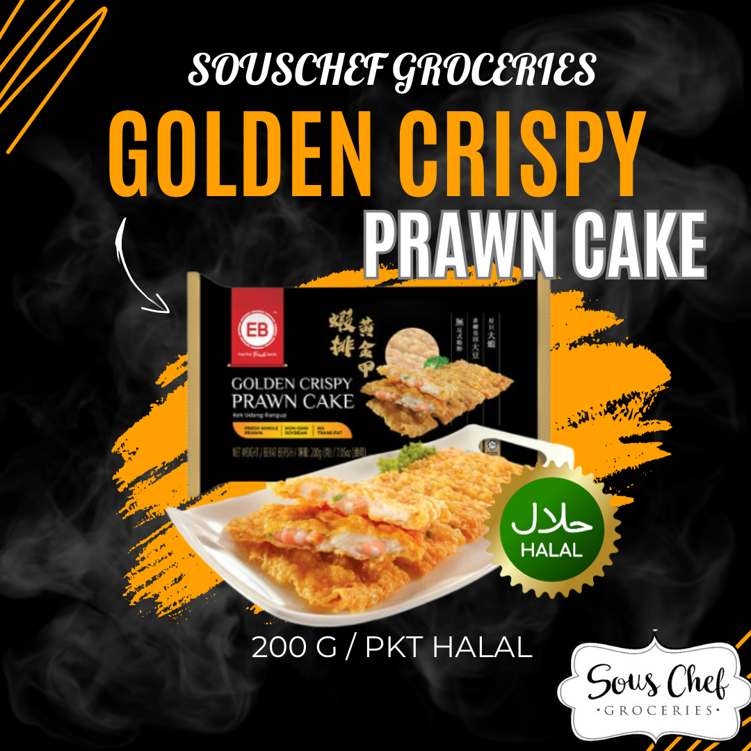 EB GOLDEN CRIPSY PRAWN CAKE 200G HALAL / EB FOOD / FROZEN FOOD | Lazada ...