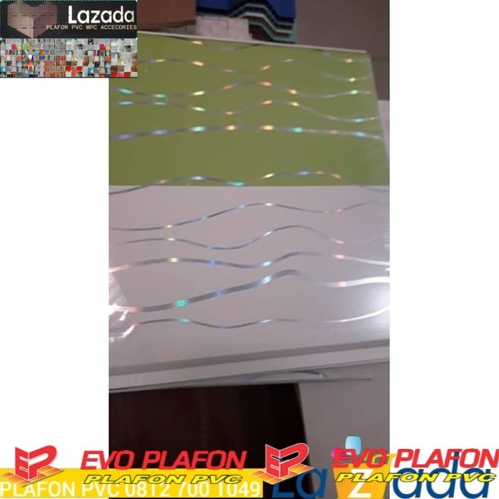 Plafon Pvc Hijau Putih Garis | Lazada Indonesia