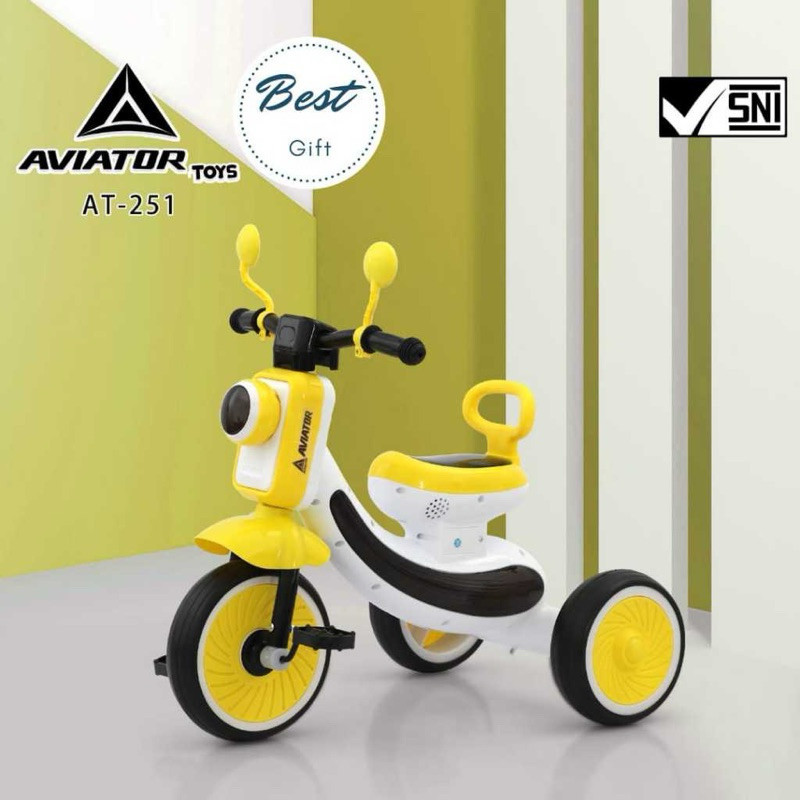 Tricycle At-251 (musik) Aviator Sepeda Roda Tiga / MAINAN ANAK SEPEDA ...