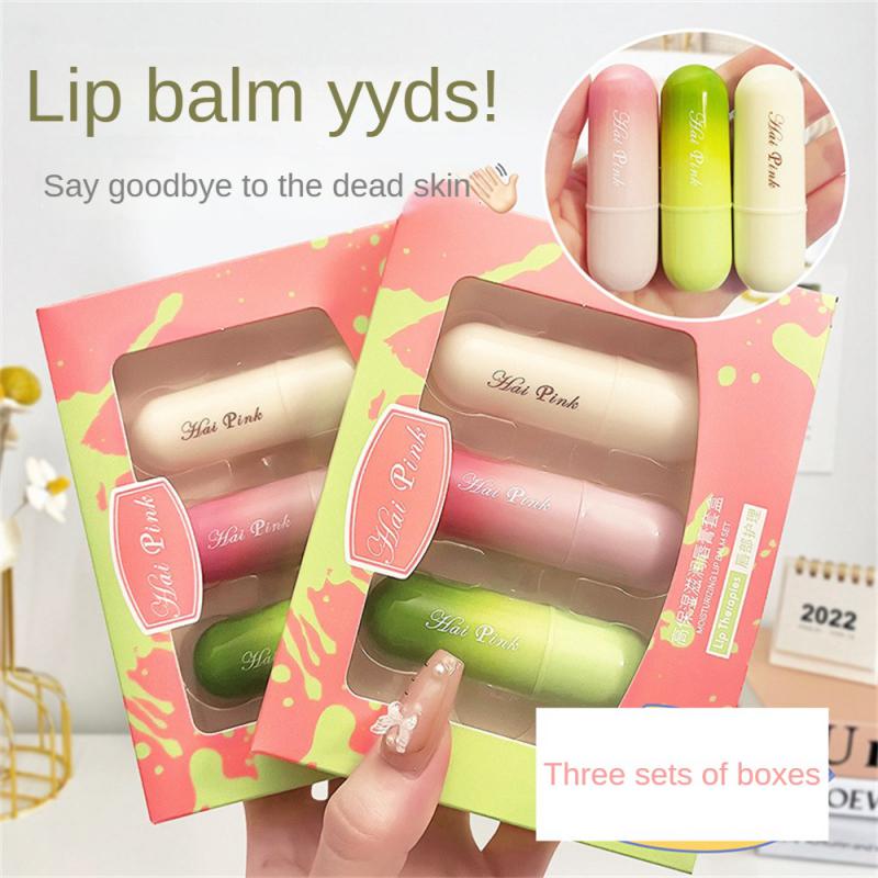 new style 3Pcs Fruit Lip Balms Moisturizing Refreshing Non-sticky Anti ...