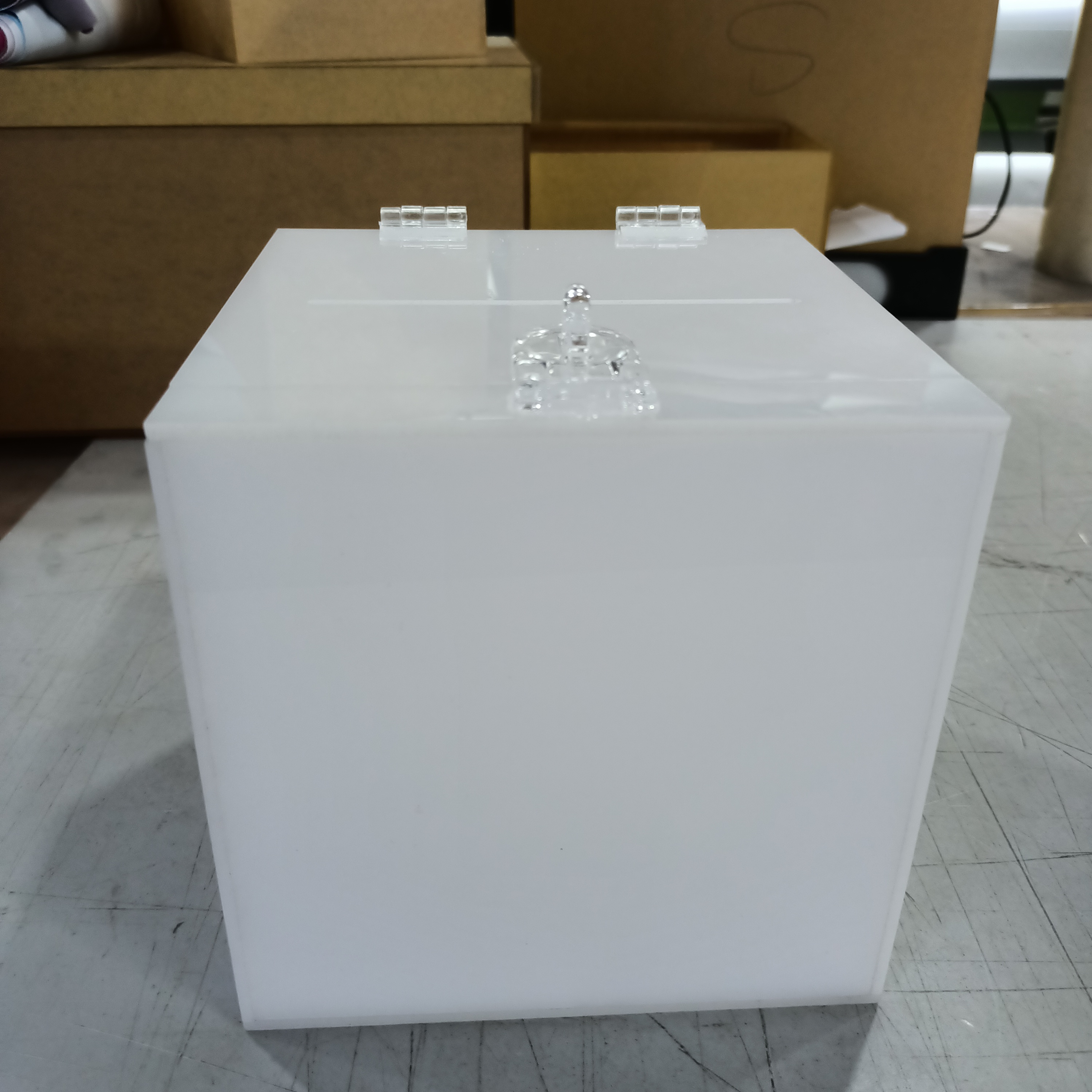 ACRYLIC WHITE TIP BOX WITH KEY LOCK | Lazada PH