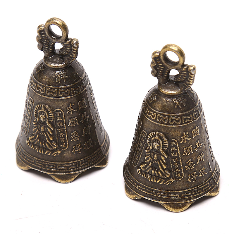 Chinese Mini Sculpture Pray Guanyin Buddha Bell DIY Wind chime Pendant ...