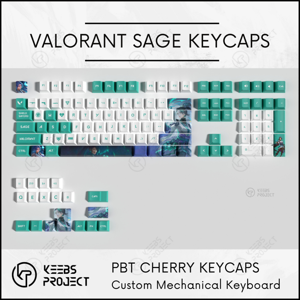 [Ready Stock] Valorant Keycaps Jett Sage Omen Killjoy Reyna Viper Raze ...