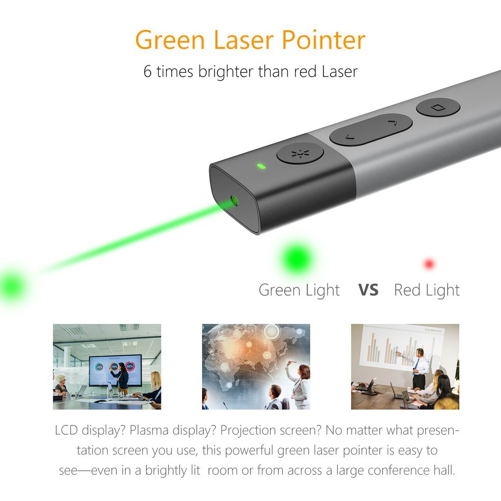 Ready Stock Doosl Presentation Remote Wireless Presenter Green Laser ...