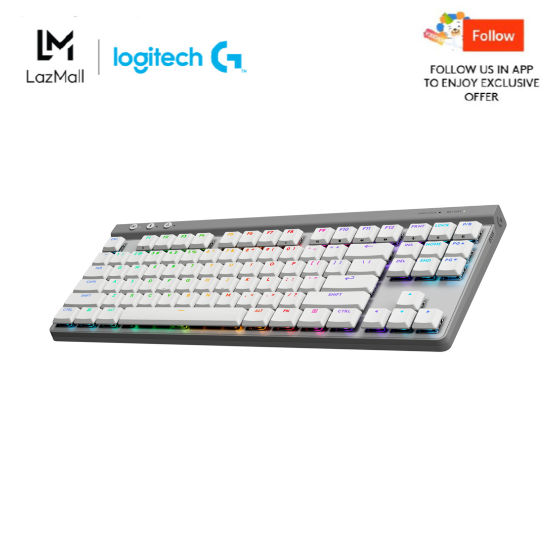 Logitech G515 LIGHTSPEED TKL Low Profile Wireless Gaming Keyboard ...