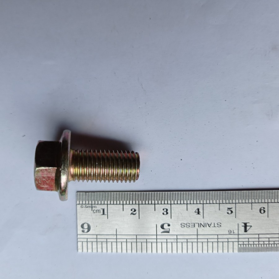FLANGE BOLT M10 X 20 / BAUT TOPI M10 X 20 KUNING / FLANGE BOLT M10X20 ...