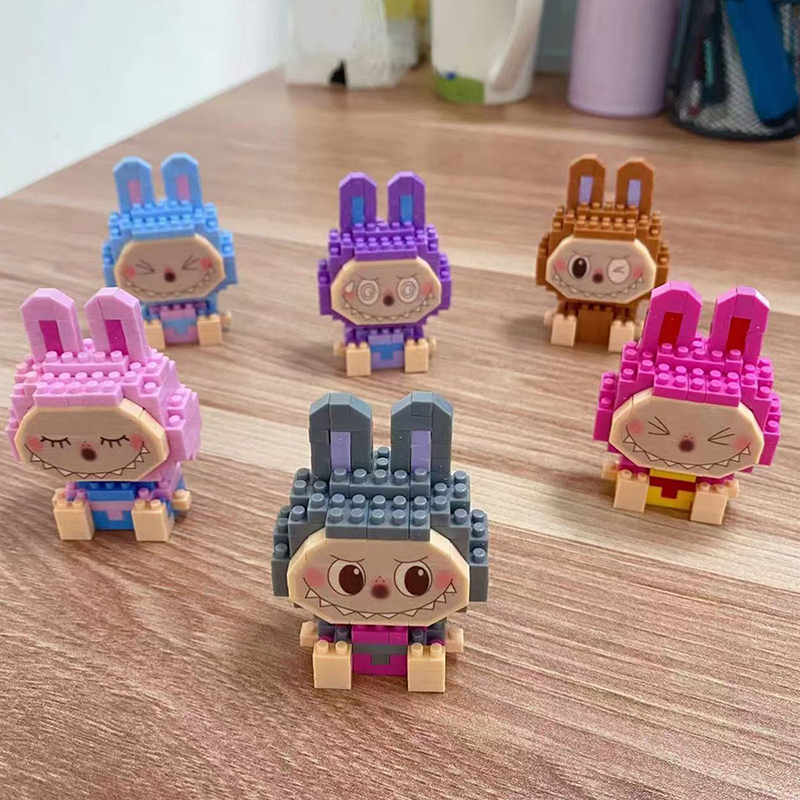 1 Set Labubu Figure Micro Building Blocks Diamond Bricks Bubble Mart ...