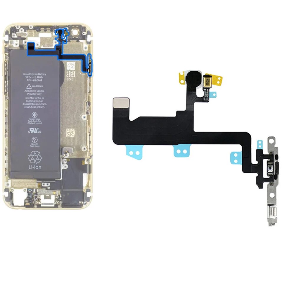 Switch Power Button And Flash Light Flex Cable With Brackets Pre ...