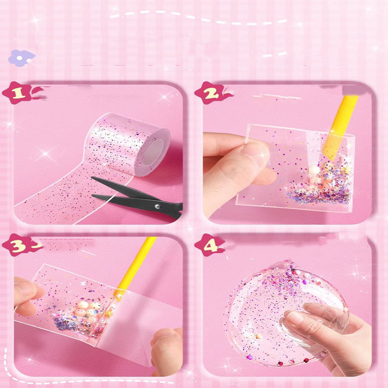 PET Nano Glue Knead Music Double Sided Tape Blow Bubbles Full Set Of ...