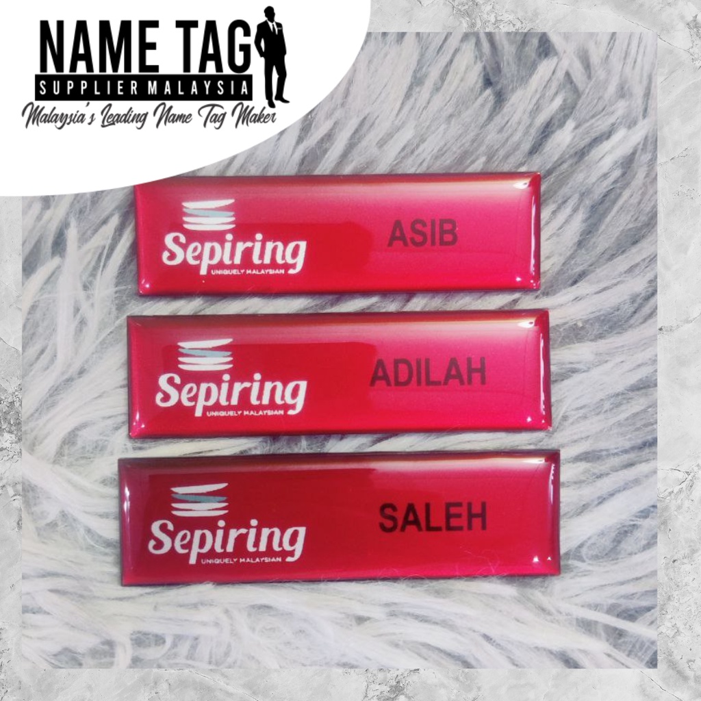 Sepiring Name Tag Epoxy | Kedai Makan Name Tag | Custom Logo | MAGNET ...
