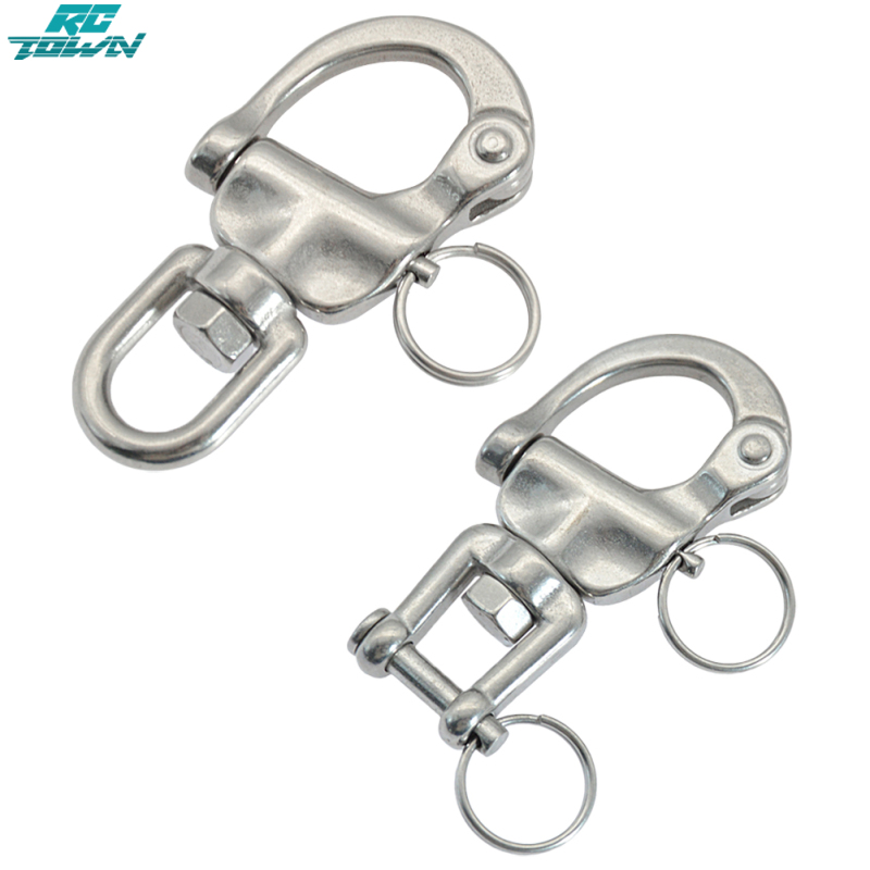 70mm Swivel Shackle 360 Degrees Rotatable 316 Stainless Steel Quick ...