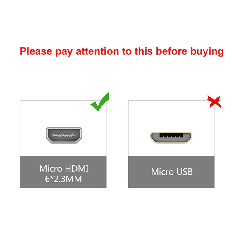 30cm 50cm 1.8m 3m 5m 10m V1.4 Male to Male HDMI to Micro HDMI Cable ...