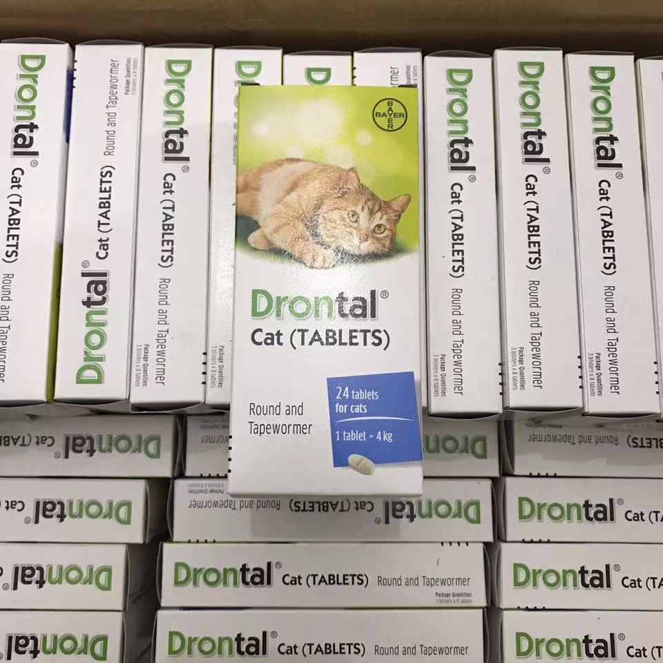 Drontal Cat Bayer Exp.6/2025 ดรอนทัล แคท สำหรับ แมว cat (24 เม็ด ...