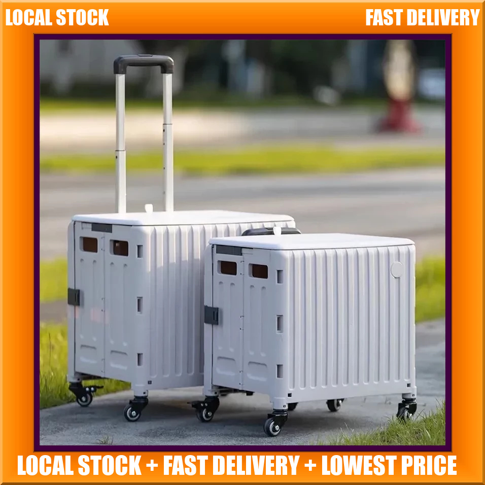 Portable Trolley Foldable Trolley Foldable Cart Shopping Push Cart Pull ...