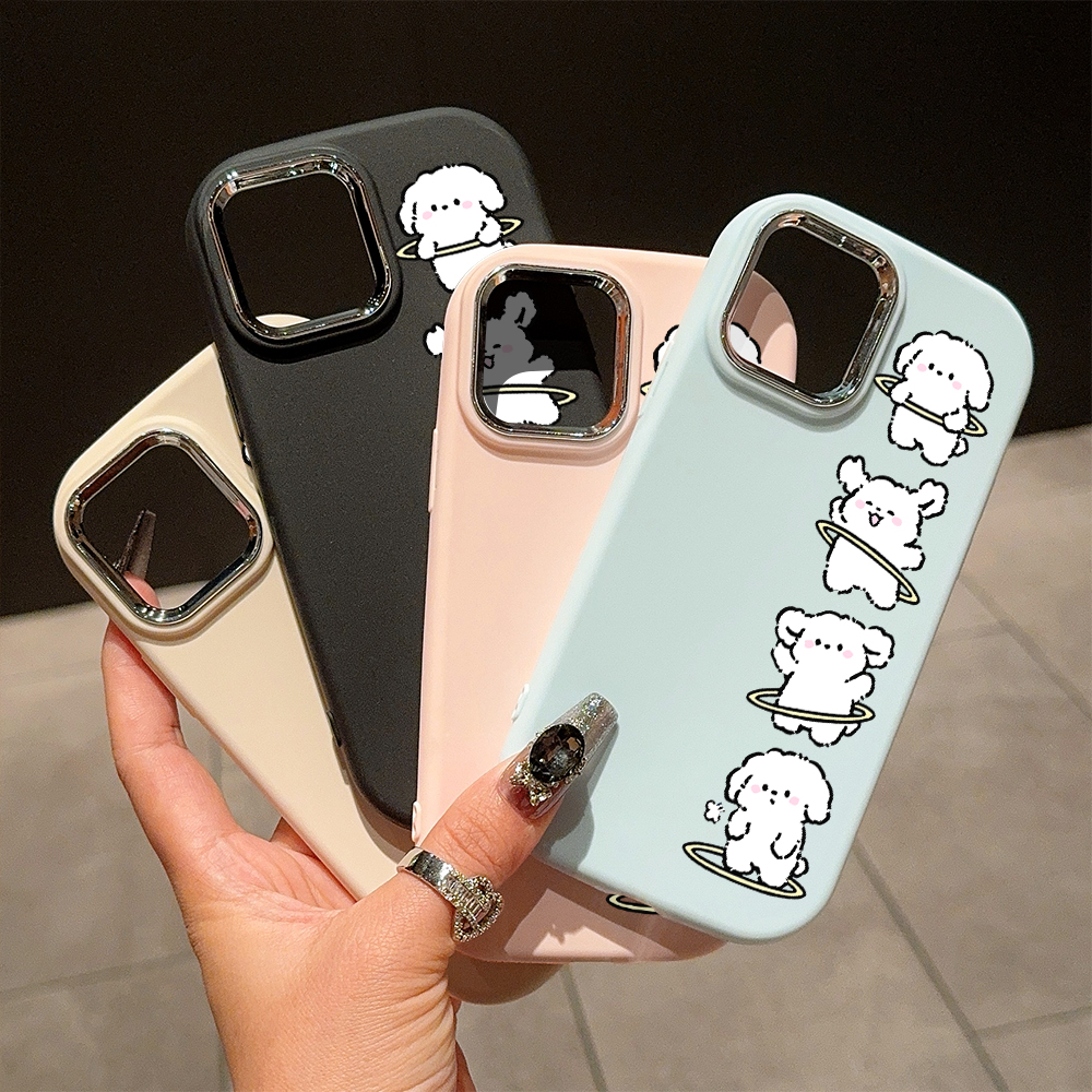 ZeroQiQi for Samsung A12 A12 5G M12 Back Cover Hula Hoop Dog Pattern ...