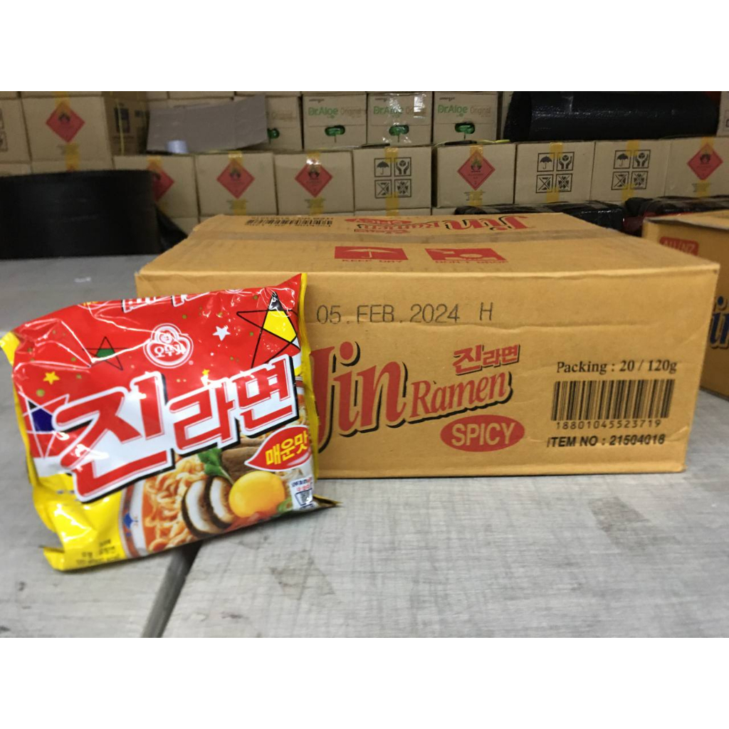 Authentic Ottogi Jin ramen Mild and Spicy Flavor & Assorted 1BOX ( 120g ...