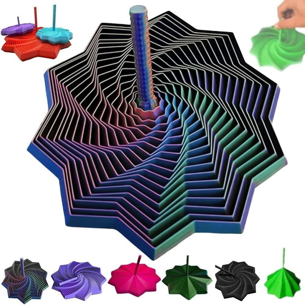 Funny PLA Expanded Sensory Fidget Star 3D Printed Whirling Spiral ...