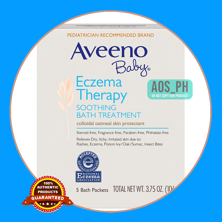 Aveeno Baby Eczema Therapy Soothing Bath Treatment With Natural Oatmeal ...