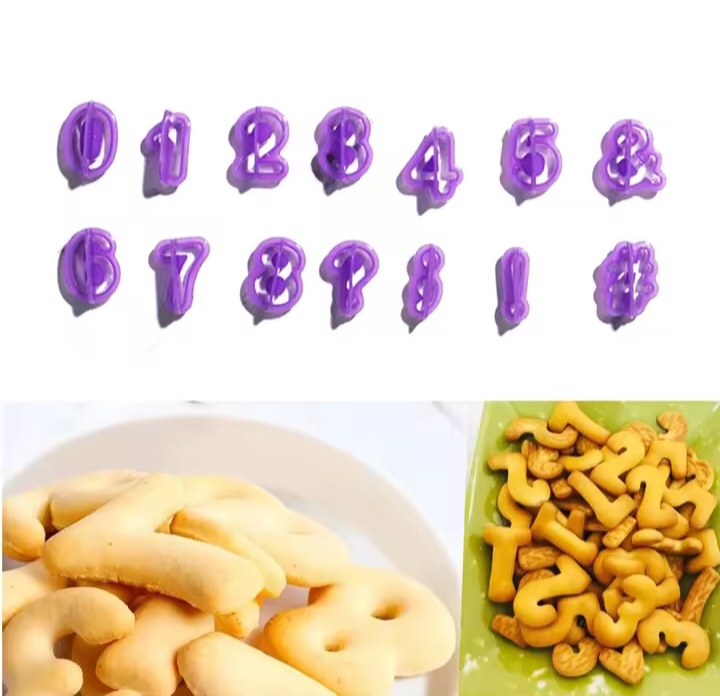 40pcs Alphabet Cookie Cutters Set Purple Plastic Letter Cake Decorating ...