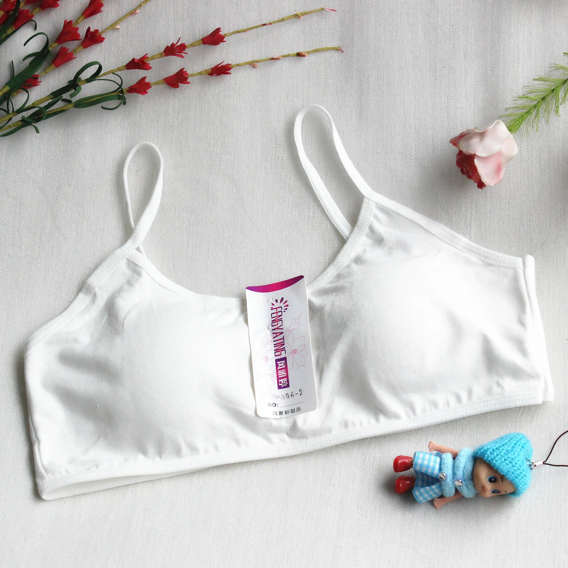 Puberty Girls Training Bra Comfortable Sports Cotton Strapless Vest ...