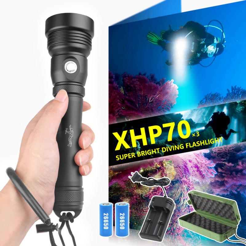 BABEDUO COD+30000lumens Professional Powerful led Waterproof Scuba ...