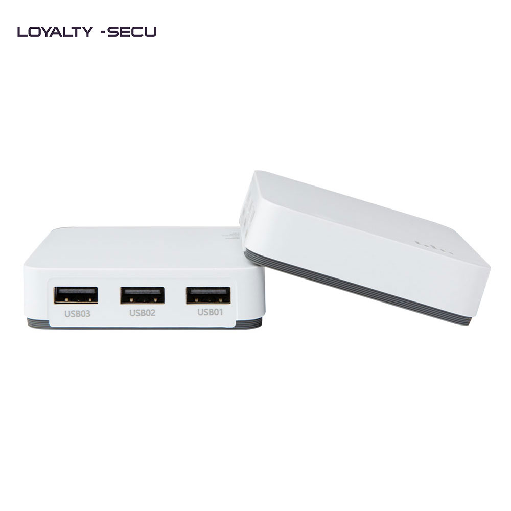 LOYALTY-SECU 3 Ports USB Portable Network Bluetooth Print Server for USB Printers White No WiFi ...