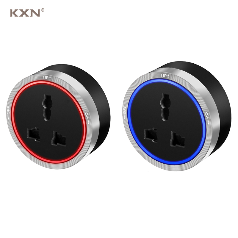 KXN Electrical Plug Track Socket Adapters with LED Indicator Multi ...