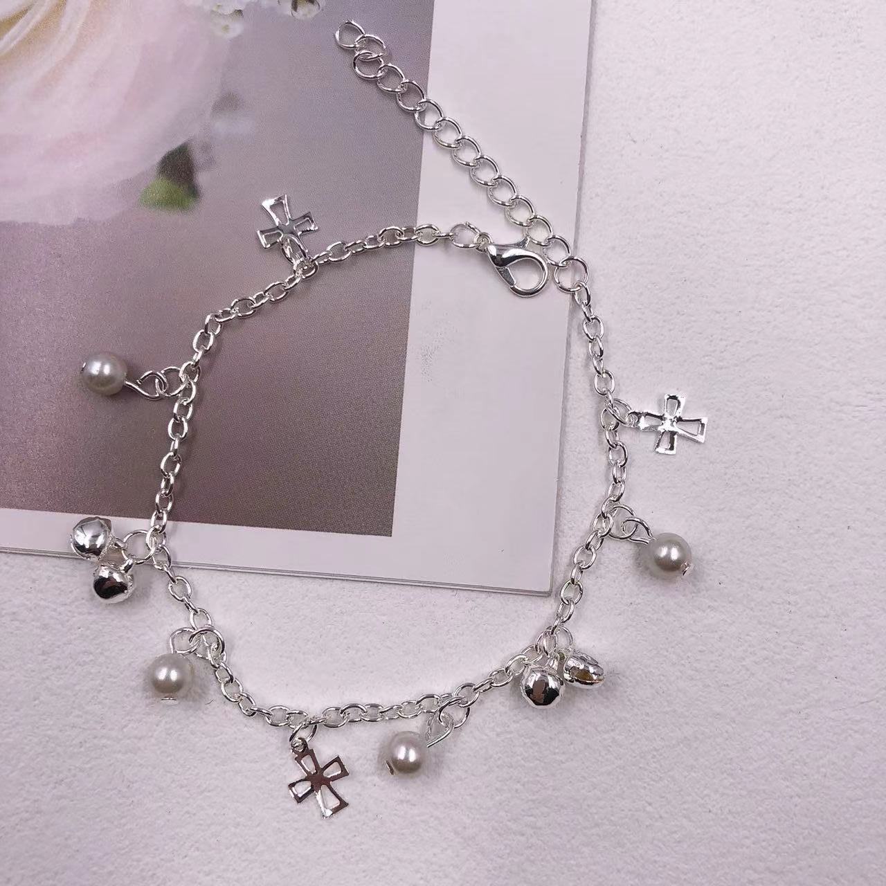 【I was hyped up】Women's exquisite with bell pendant alloy anklet simple sexy student Mori ...