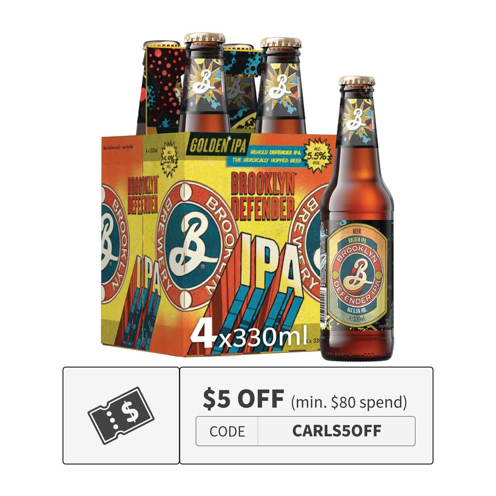 Brooklyn Brewery Defender IPA Craft Beer 330ML 4s Pint Bottle | Lazada ...