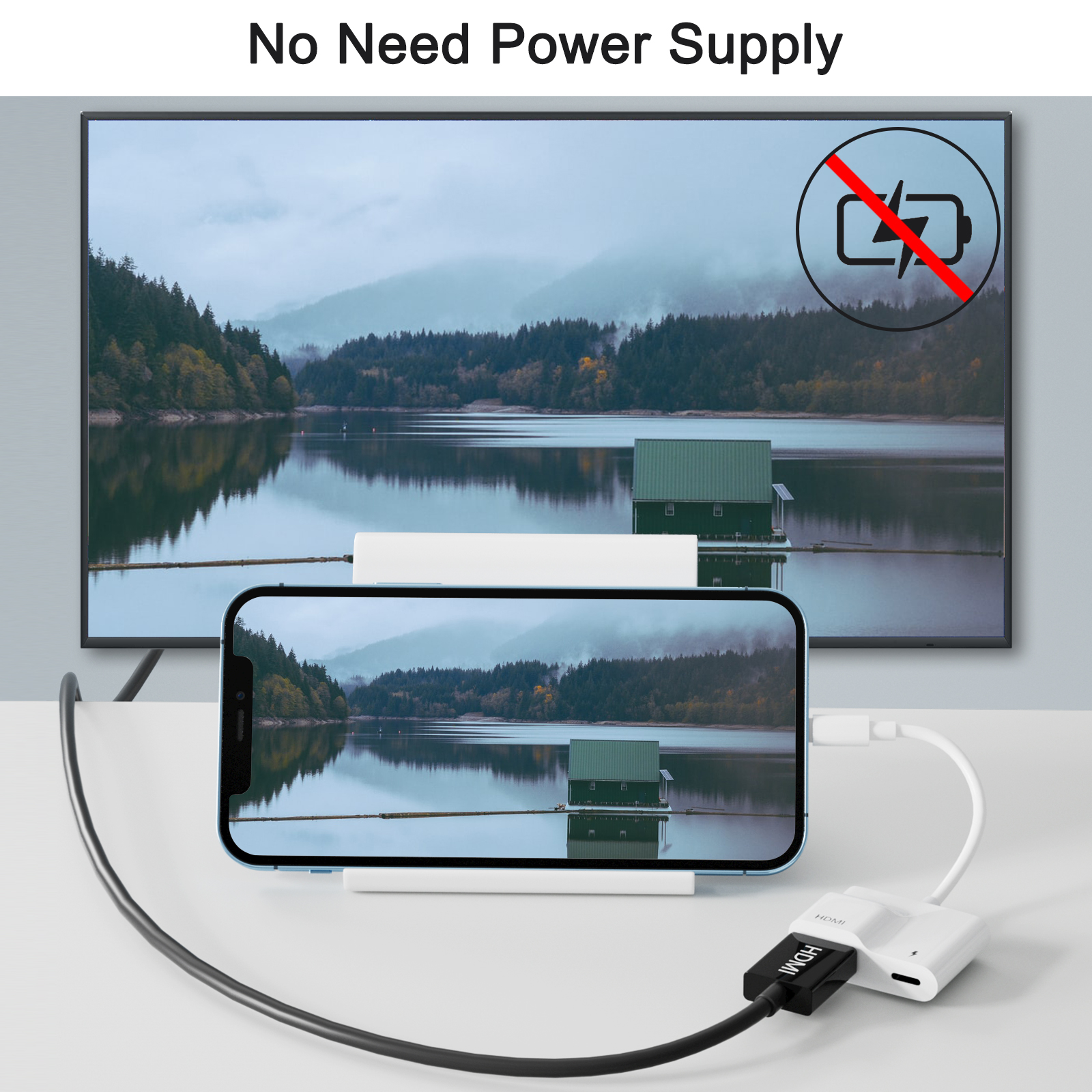 [ไม่มีแหล่งจ่ายไฟ] ANYTROX Lightning to HDMI Digital AV Adapter, 1080P ...