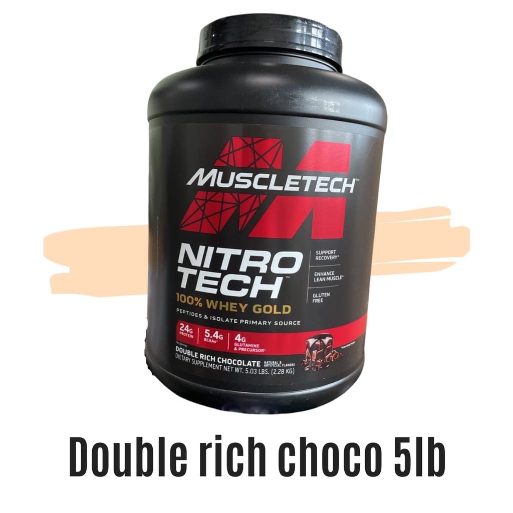 MuscleTech Nitro Tech 100% Whey Gold Isolate 5lbs Double Rich Chocolate ...