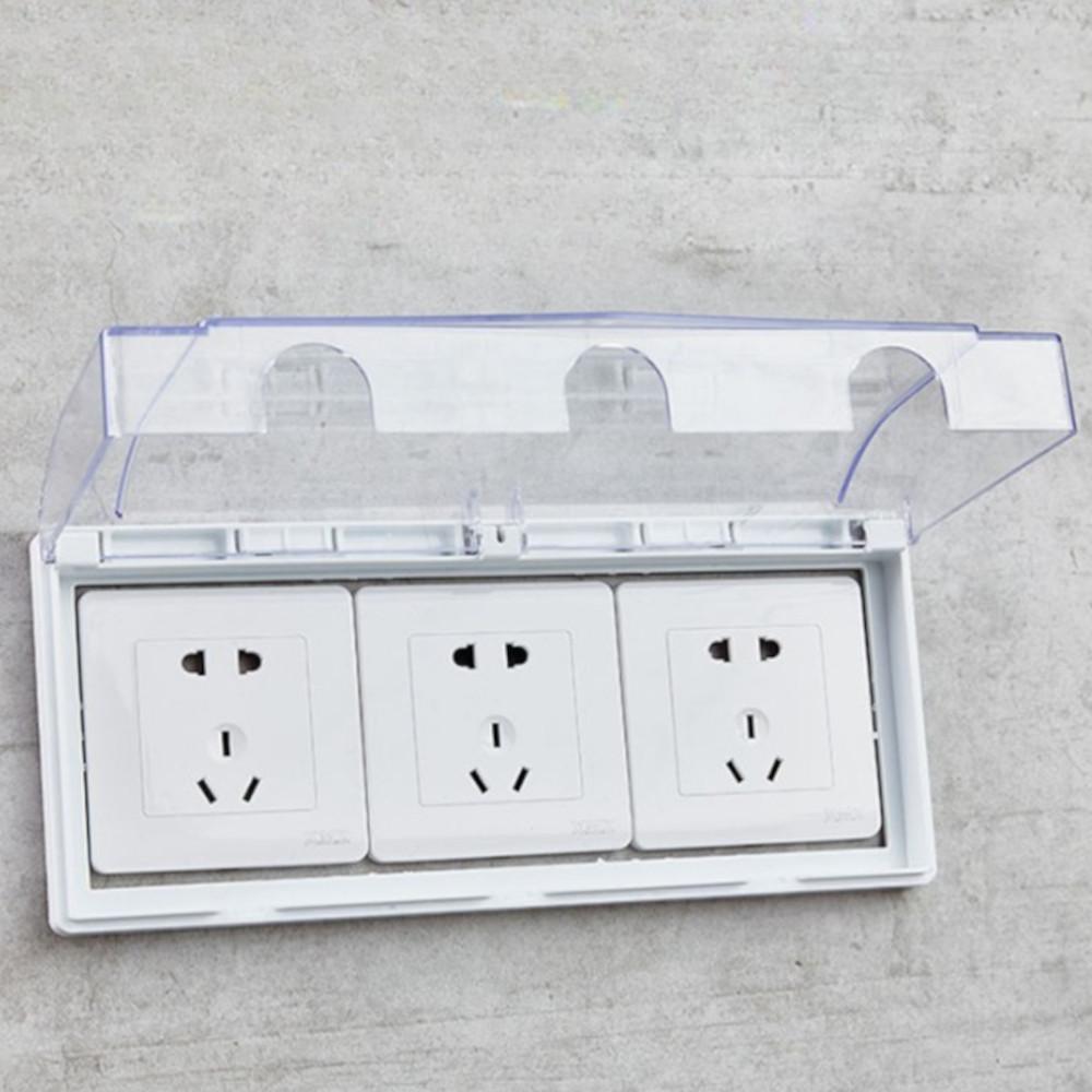 Transparent Switch Cover PVC Socket Waterproof Resistance Protector ...