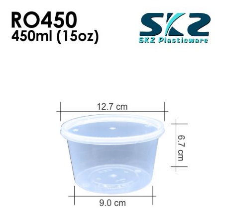 Sold per Box - Microwavable Plastic Container ( circle ) With Lid ...