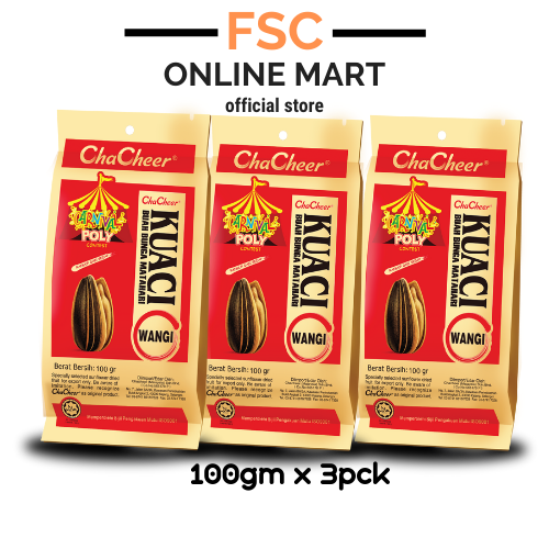 [FSC] Cha Cheer Kuaci Sunflower 100gm x 3pck | Lazada