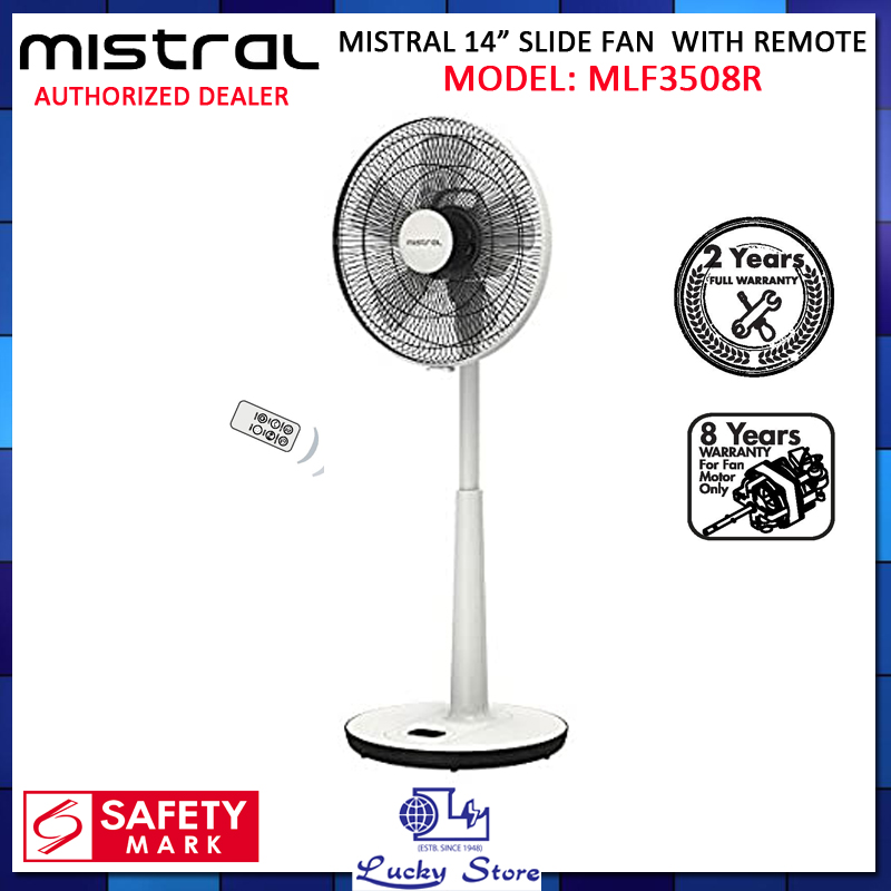MISTRAL MLF3508DR 14 INCH SLIDE FAN WITH REMOTE CONTROL, 2 YEARS ...