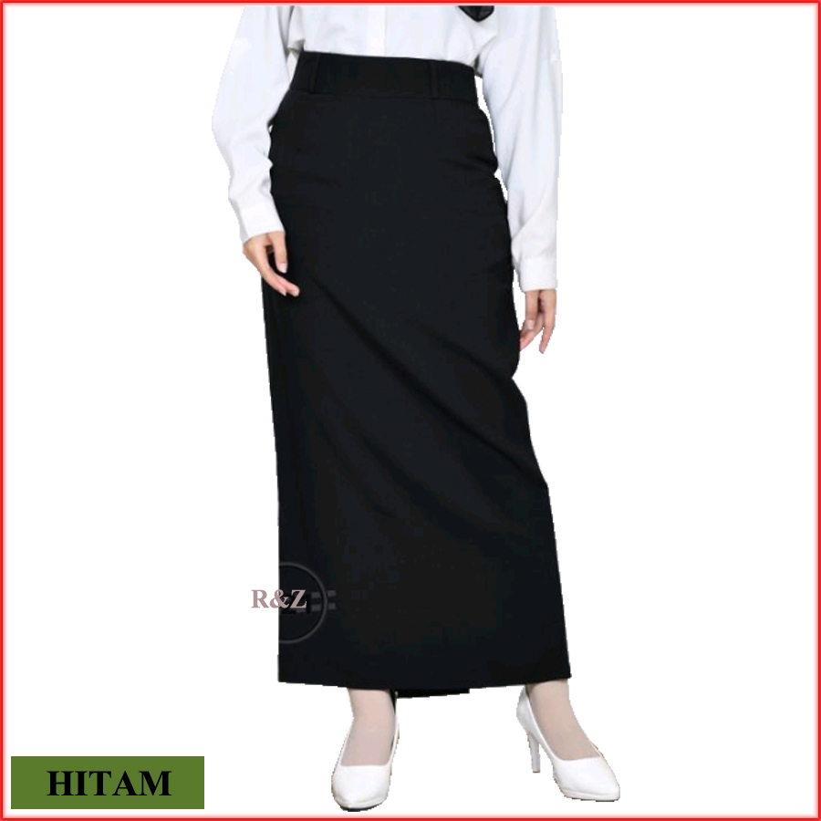 rok hitam kerja kantor wanita panjang polos jumbo dewasa formal model ...
