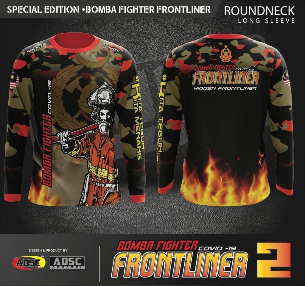 MALAYSIA SPECIAL EDITION BOMBA FIGHTER FRONTLINER ALL PRINT HIGH ...