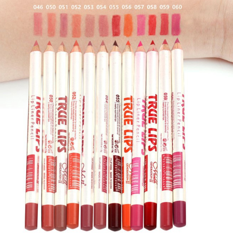 12 Colors Lip Liner Pencil Set Matte Lipliner Pencil Lipstick Set ...